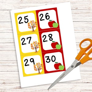 September Calendar Numbers in AB Pattern - Etsy