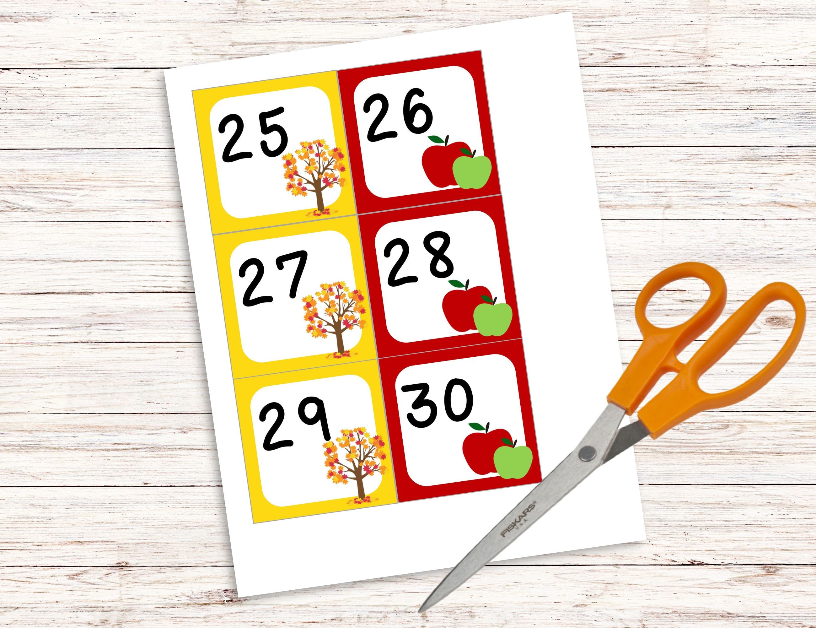September Calendar Numbers in AB Pattern - Etsy