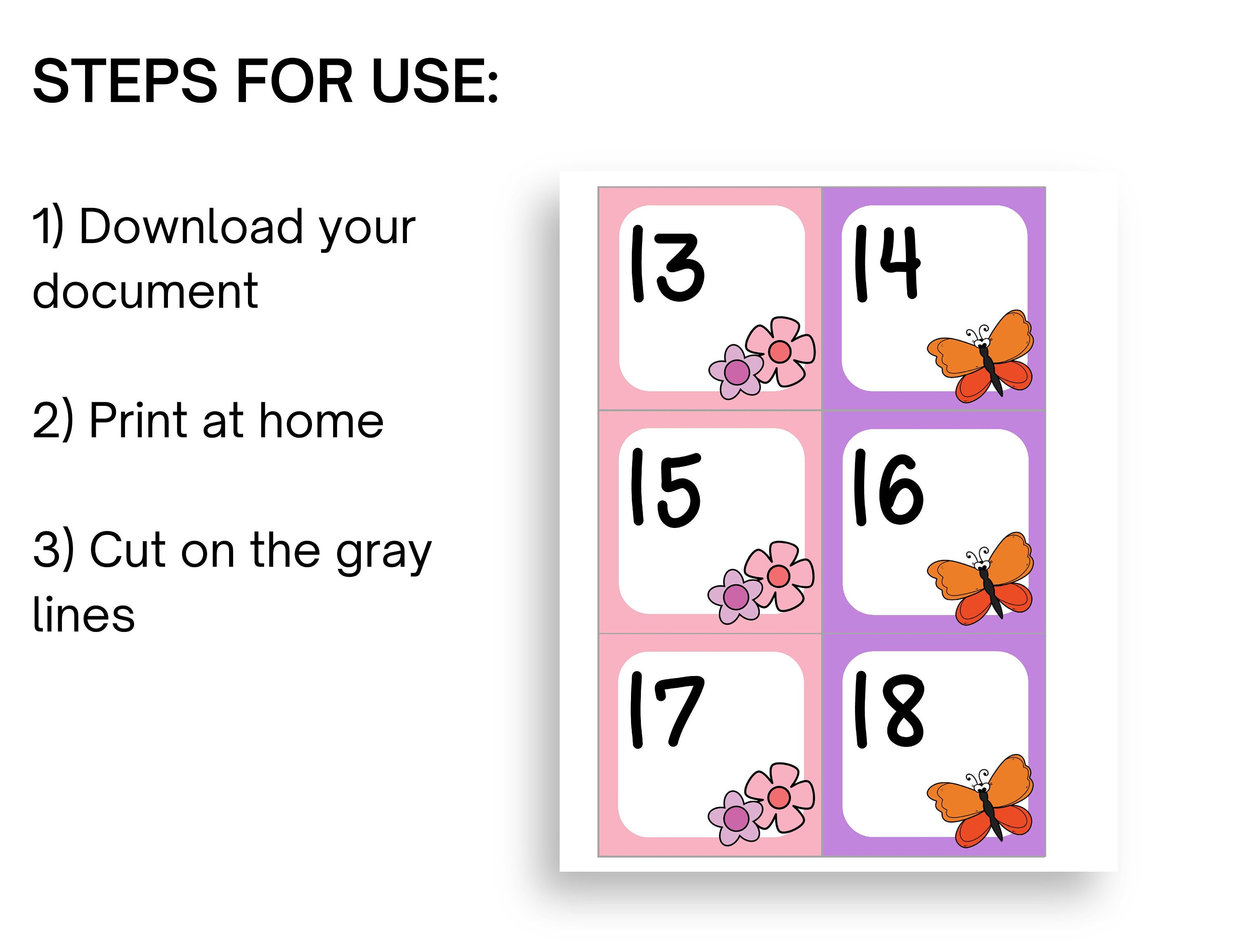 May Calendar Numbers in AB Pattern - Etsy