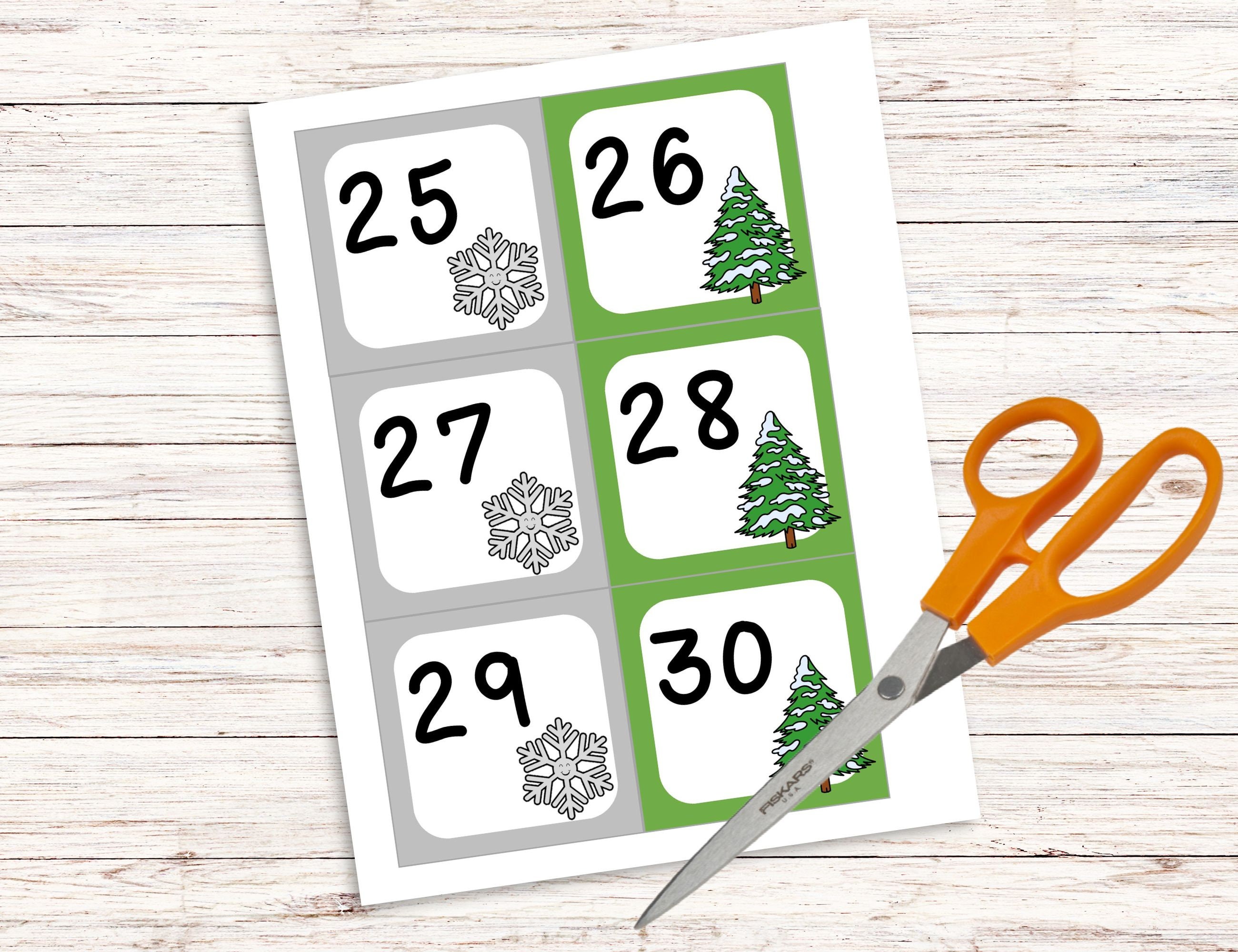 December Calendar Numbers in AB Pattern - Etsy