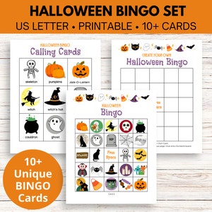 Printable Halloween BINGO Set - Etsy