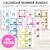 3 Month BUNDLE Calendar Numbers in AB Pattern february, March, April - Etsy