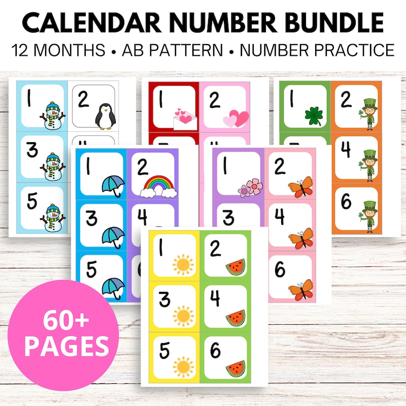 Calendar Numbers - Etsy