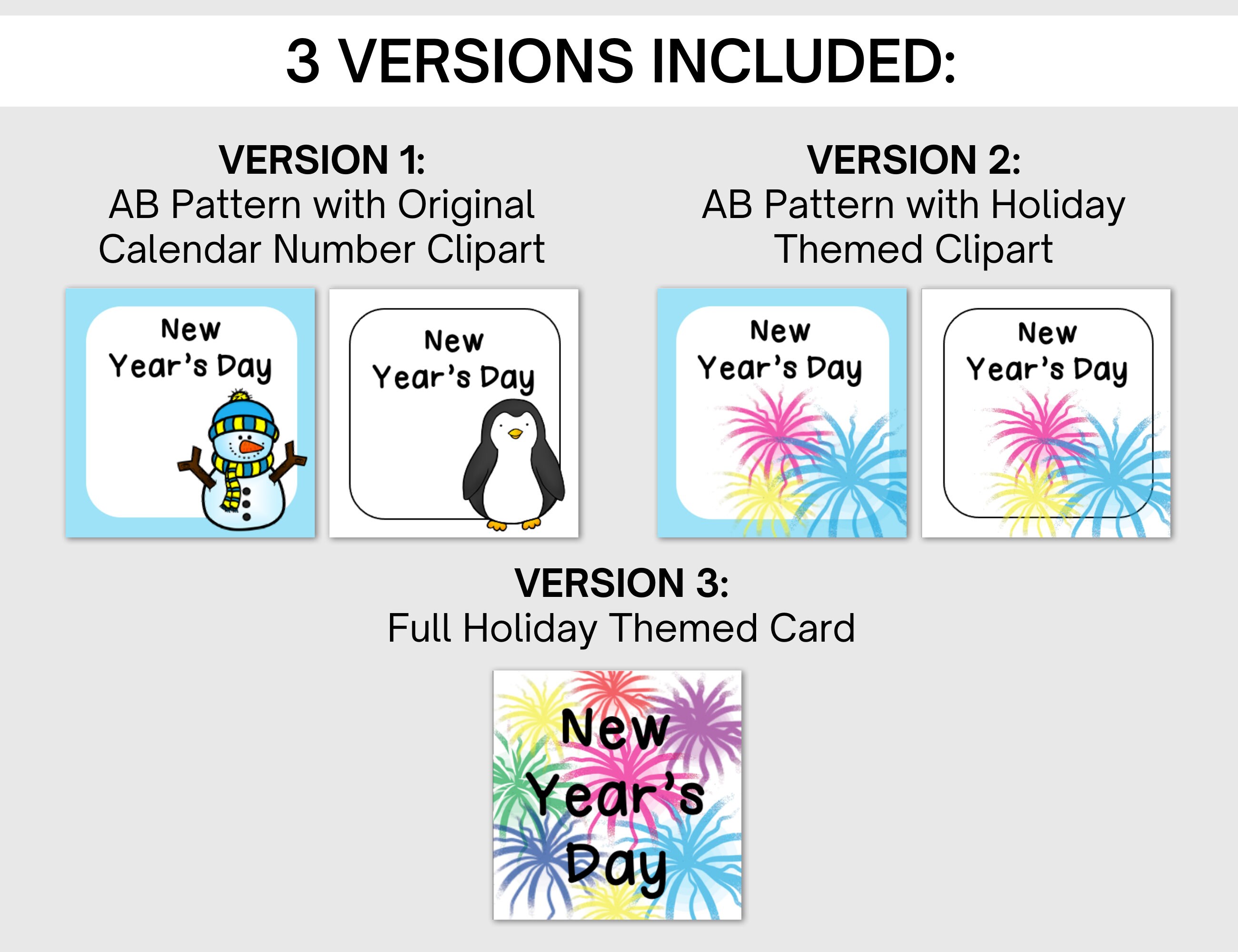 Holiday Calendar Cards- Printable - Pocket Chart - Full Year - Etsy