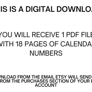3 Month Printable Calendar Numbers BUNDLE in AB Pattern (august ...