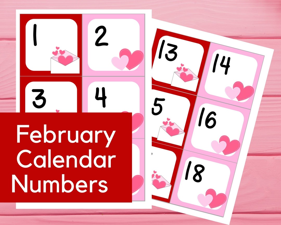 February Calendar Numbers in AB Pattern - Etsy