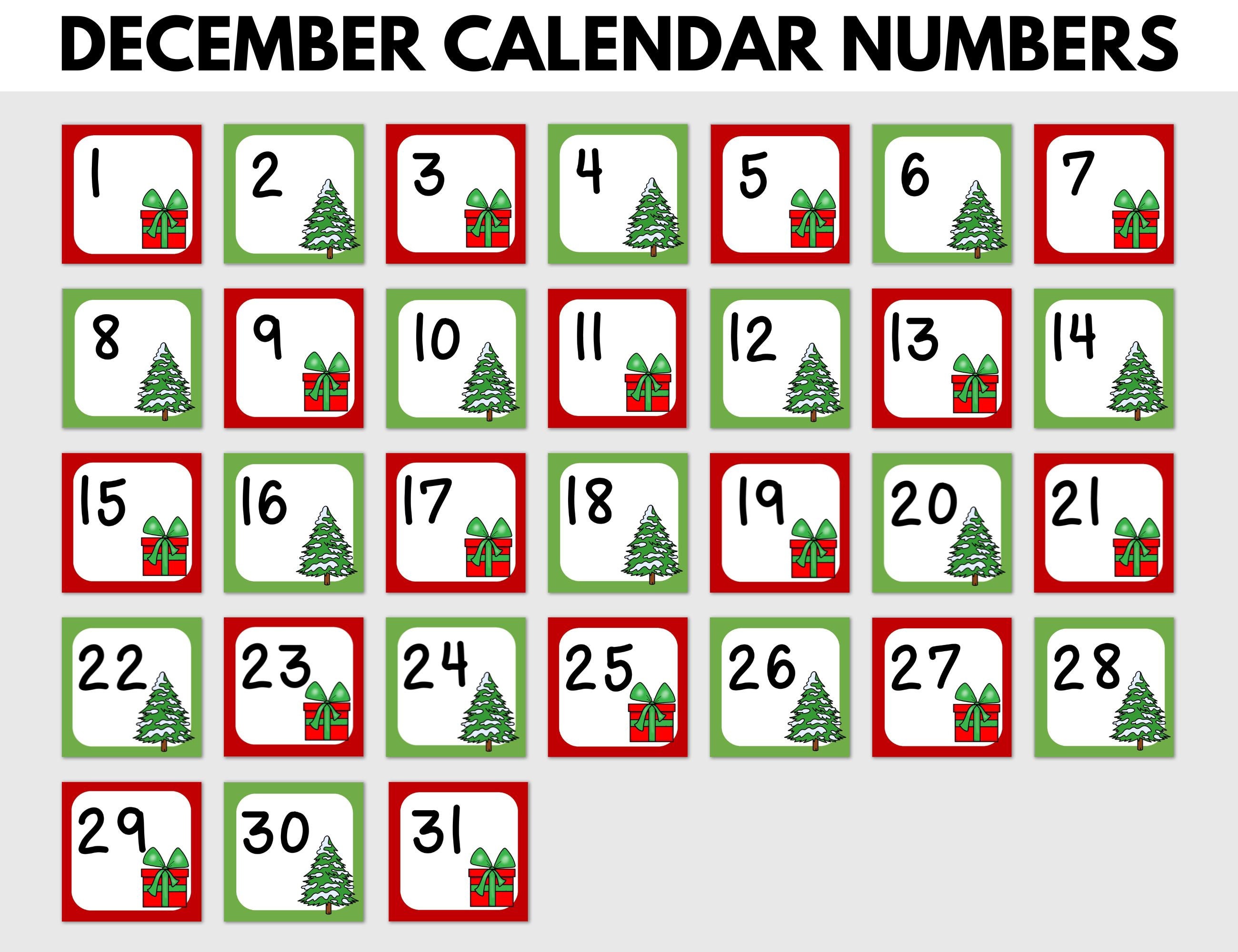 3 Month Printable Calendar Numbers BUNDLE in AB Pattern (november ...