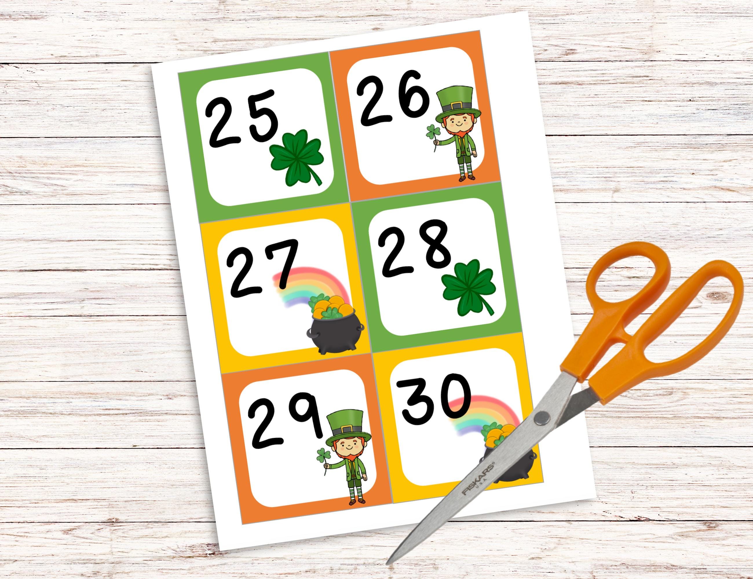 March Calendar Numbers in ABC Pattern - Etsy