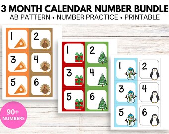 Calendar Numbers - Etsy