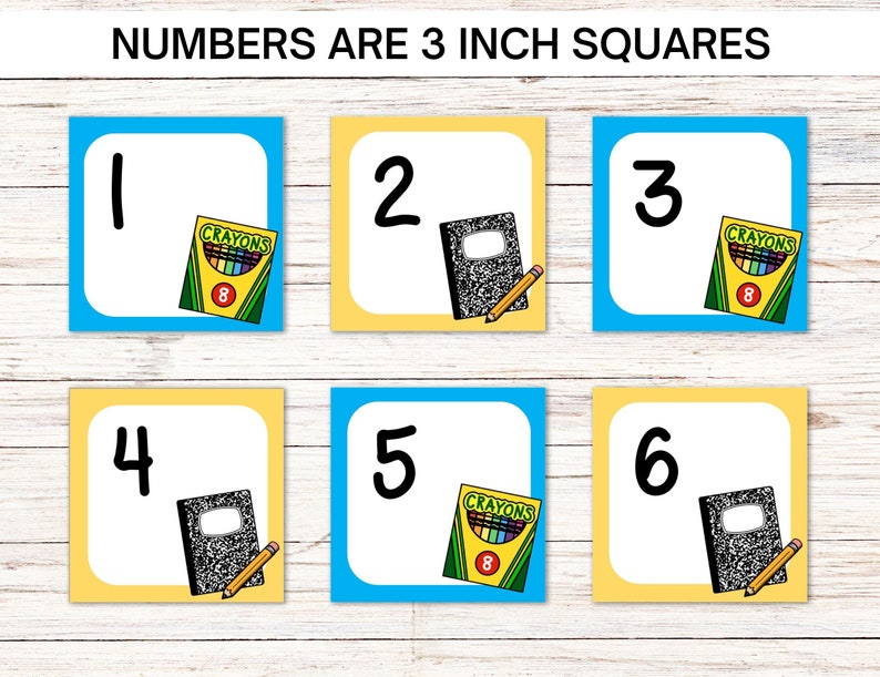 3 Month Printable Calendar Numbers BUNDLE in AB Pattern (august ...