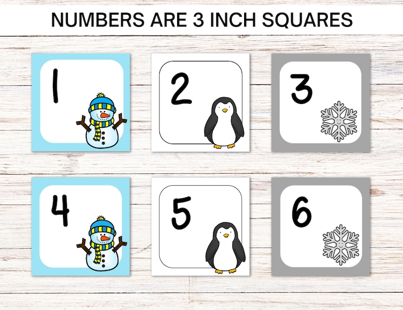 January Calendar Numbers in ABC Pattern - Etsy