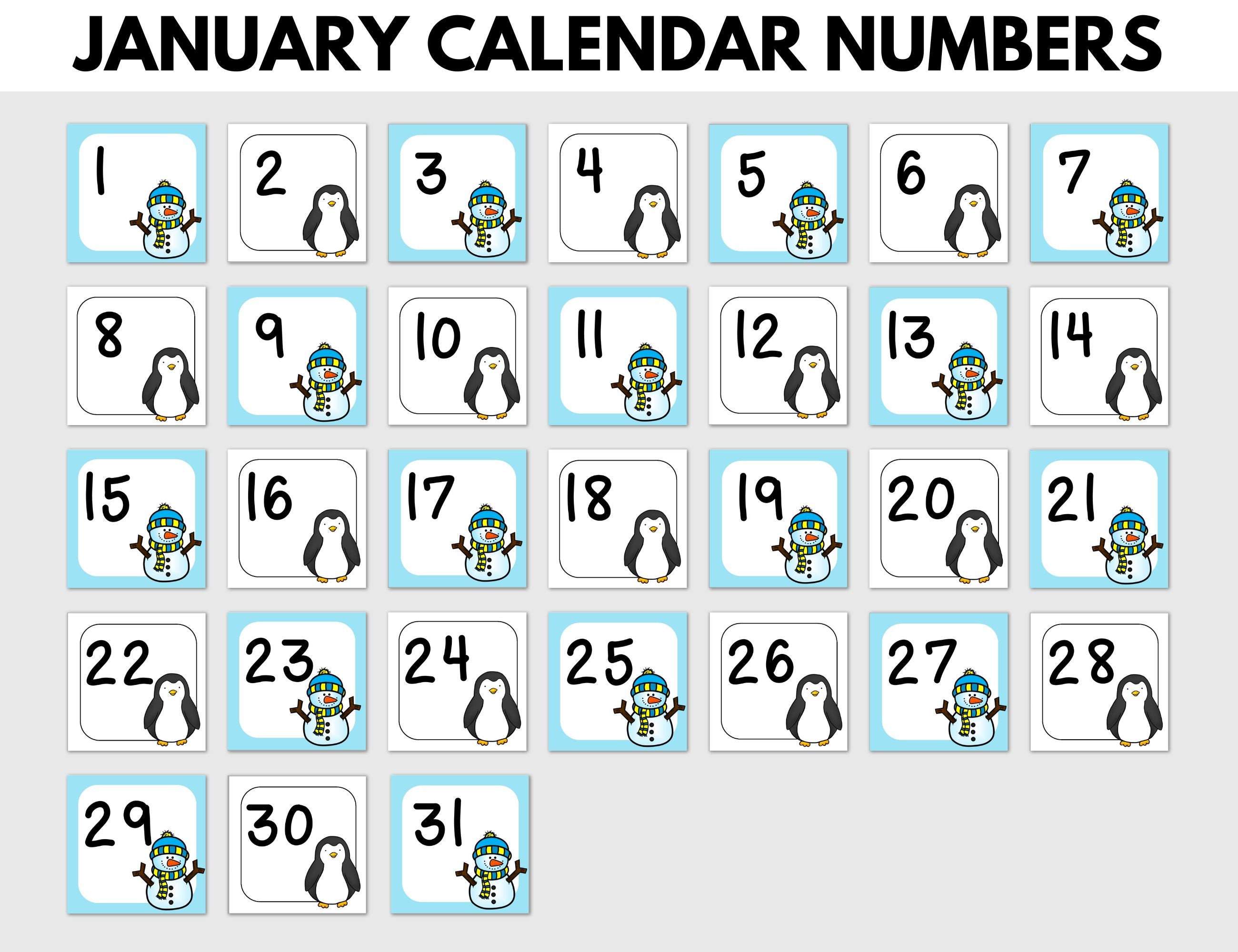 3 Month Printable Calendar Numbers BUNDLE in AB Pattern (november ...