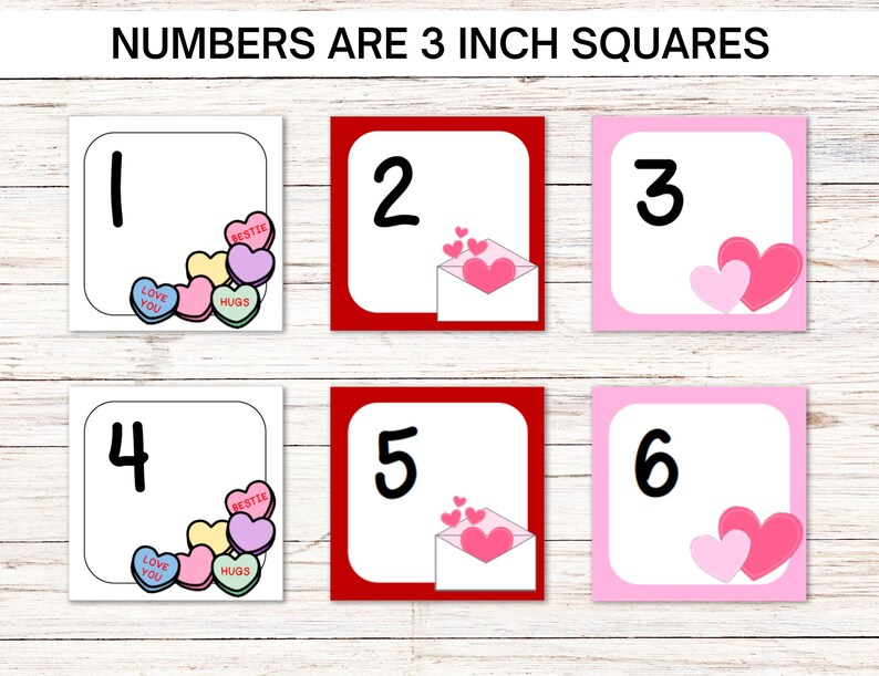 February Calendar Numbers in ABC Pattern - Etsy