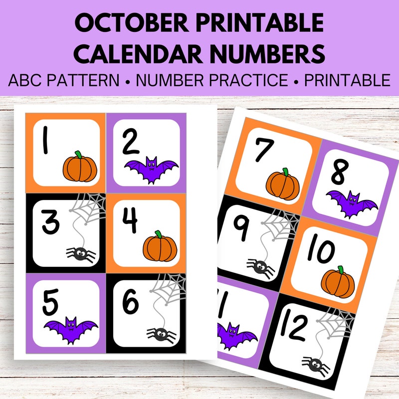 Calendar Numbers - Etsy