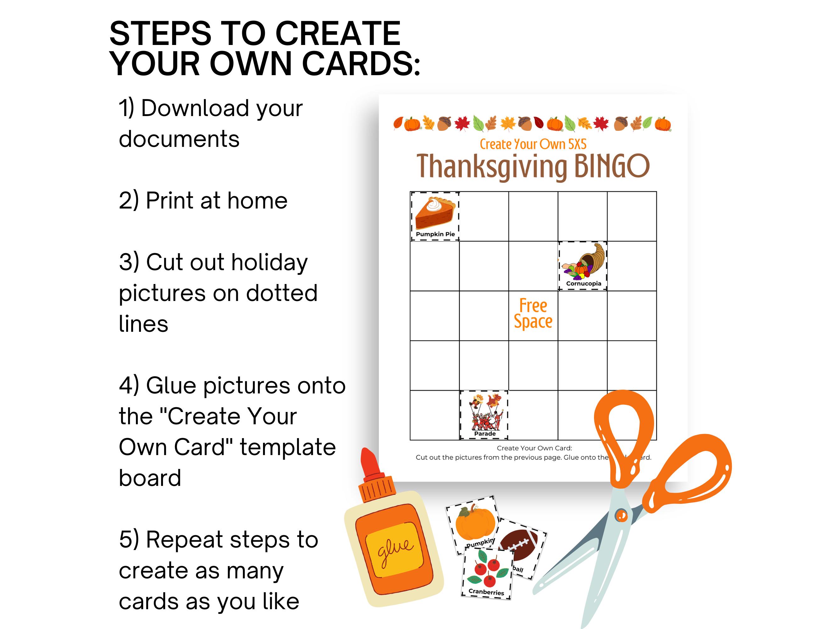 Printable Thanksgiving BINGO Set - Etsy