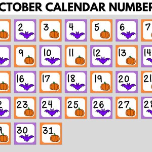 3 Month Printable Calendar Numbers BUNDLE in AB Pattern (august ...