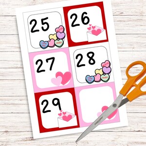 February Calendar Numbers in ABC Pattern - Etsy