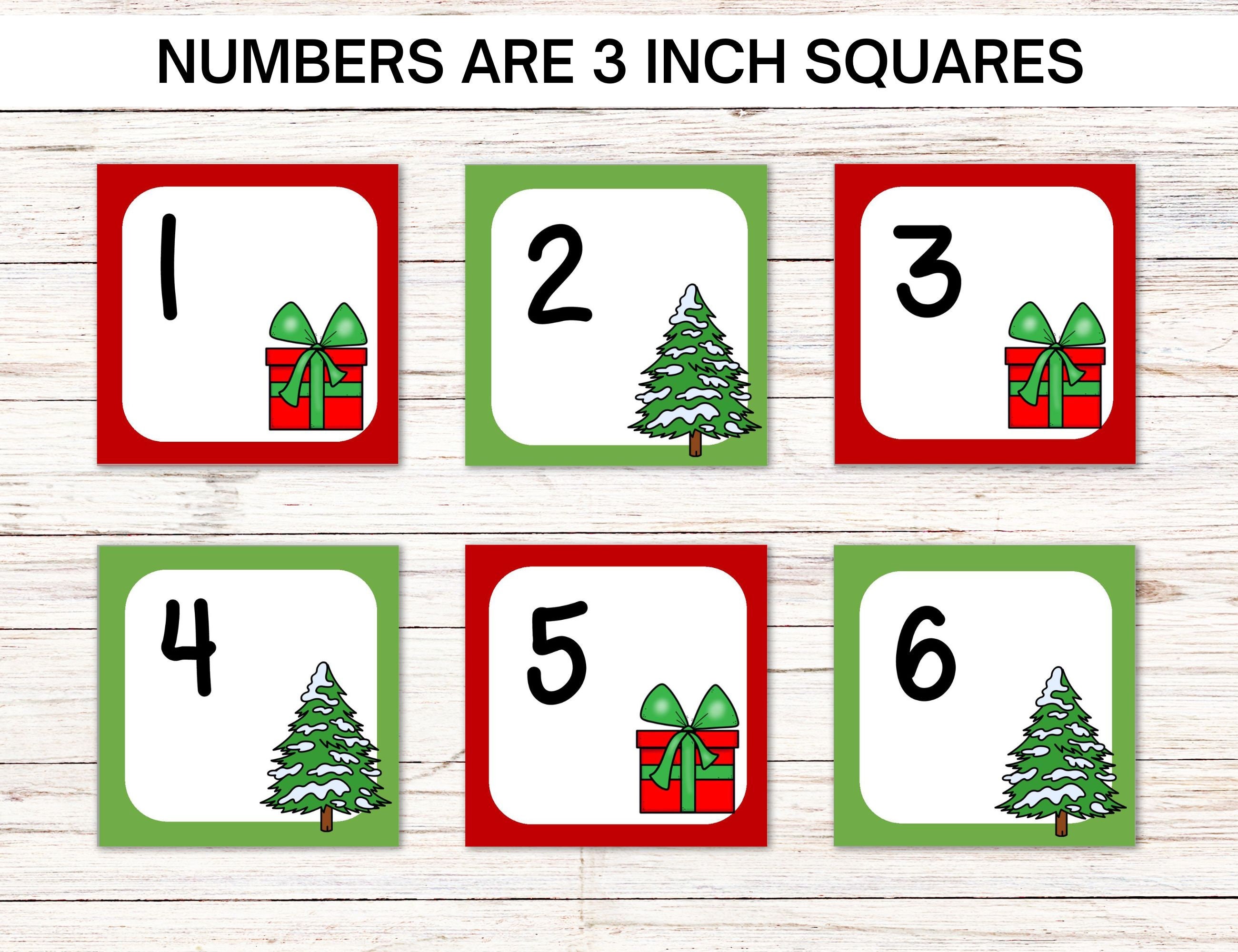 December Calendar Numbers in AB Pattern - Etsy