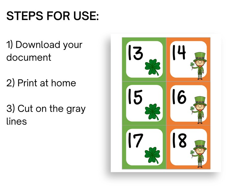 3 Month BUNDLE Calendar Numbers in AB Pattern (february, March, April ...