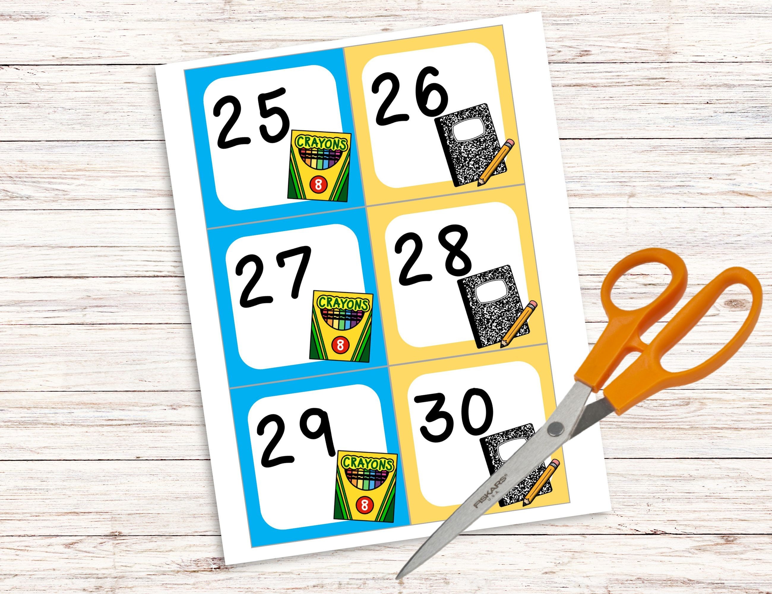 August Calendar Numbers in AB Pattern - Etsy