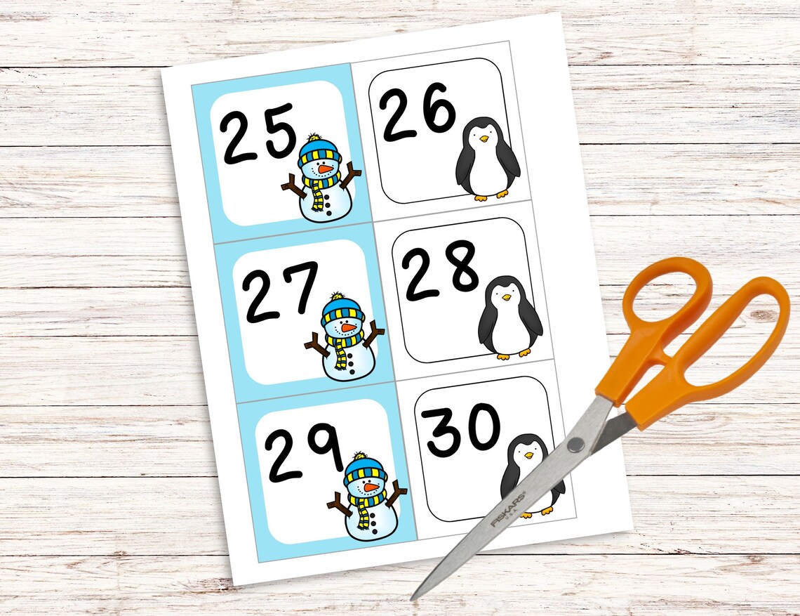 January Calendar Numbers in AB Pattern - Etsy