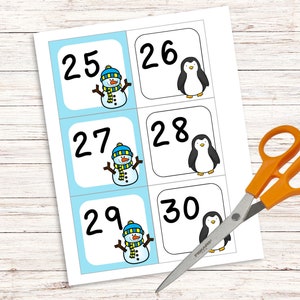 January Calendar Numbers in AB Pattern - Etsy