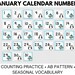 January Calendar Numbers in AB Pattern - Etsy