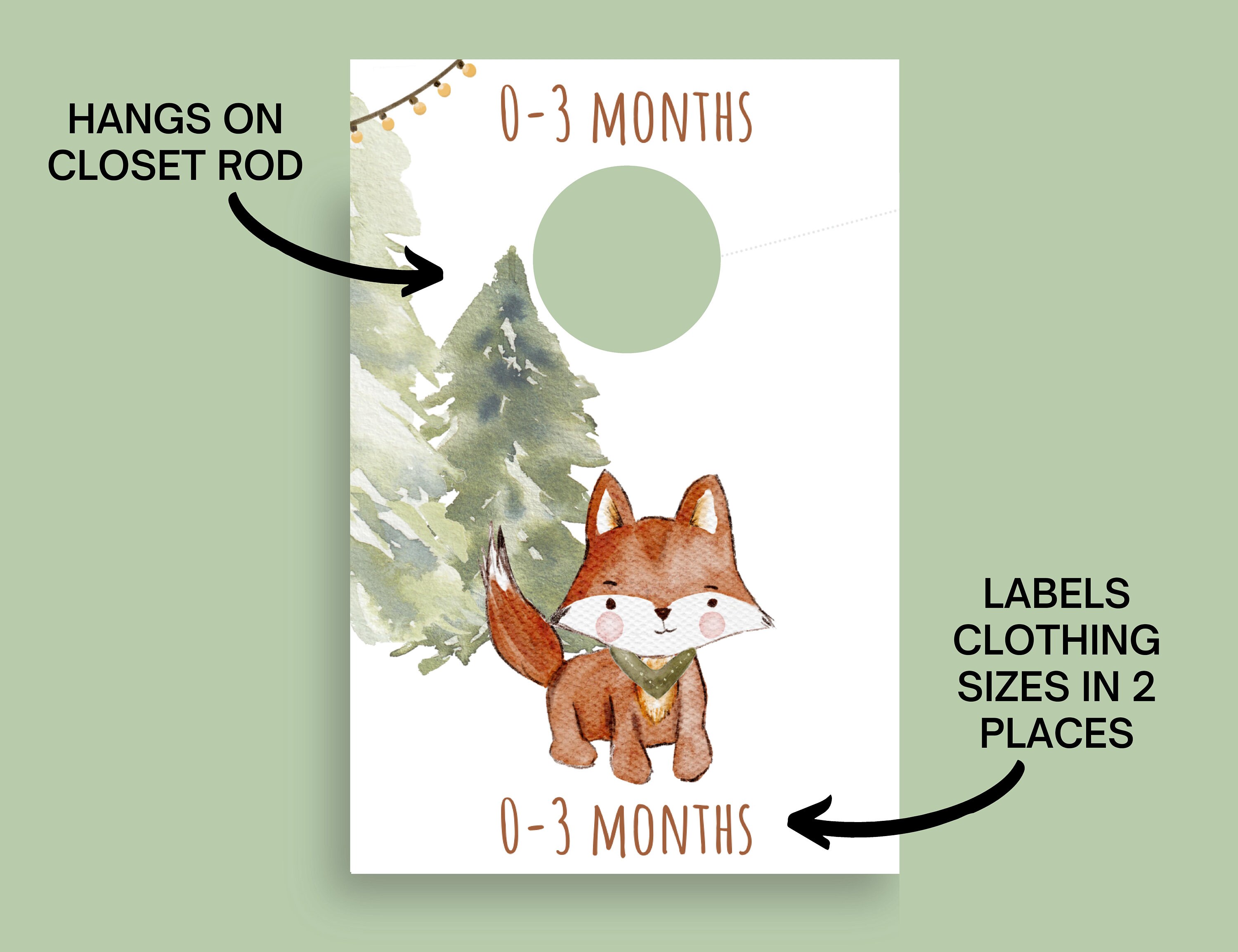 Camping Woodland Animals Baby Closet Dividers Printable - Etsy