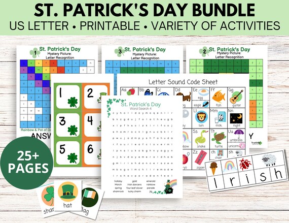 St. Patrick's Day Activity Bundle for Kids - Etsy