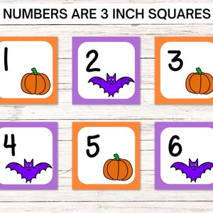 October Calendar Numbers in AB Pattern - Etsy