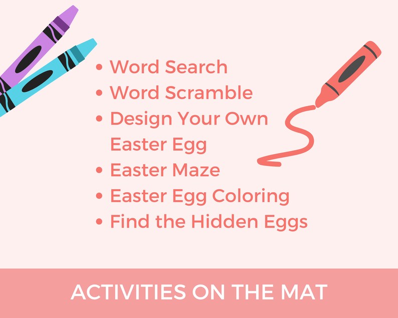 Easter Activity Placemat Printable - Etsy