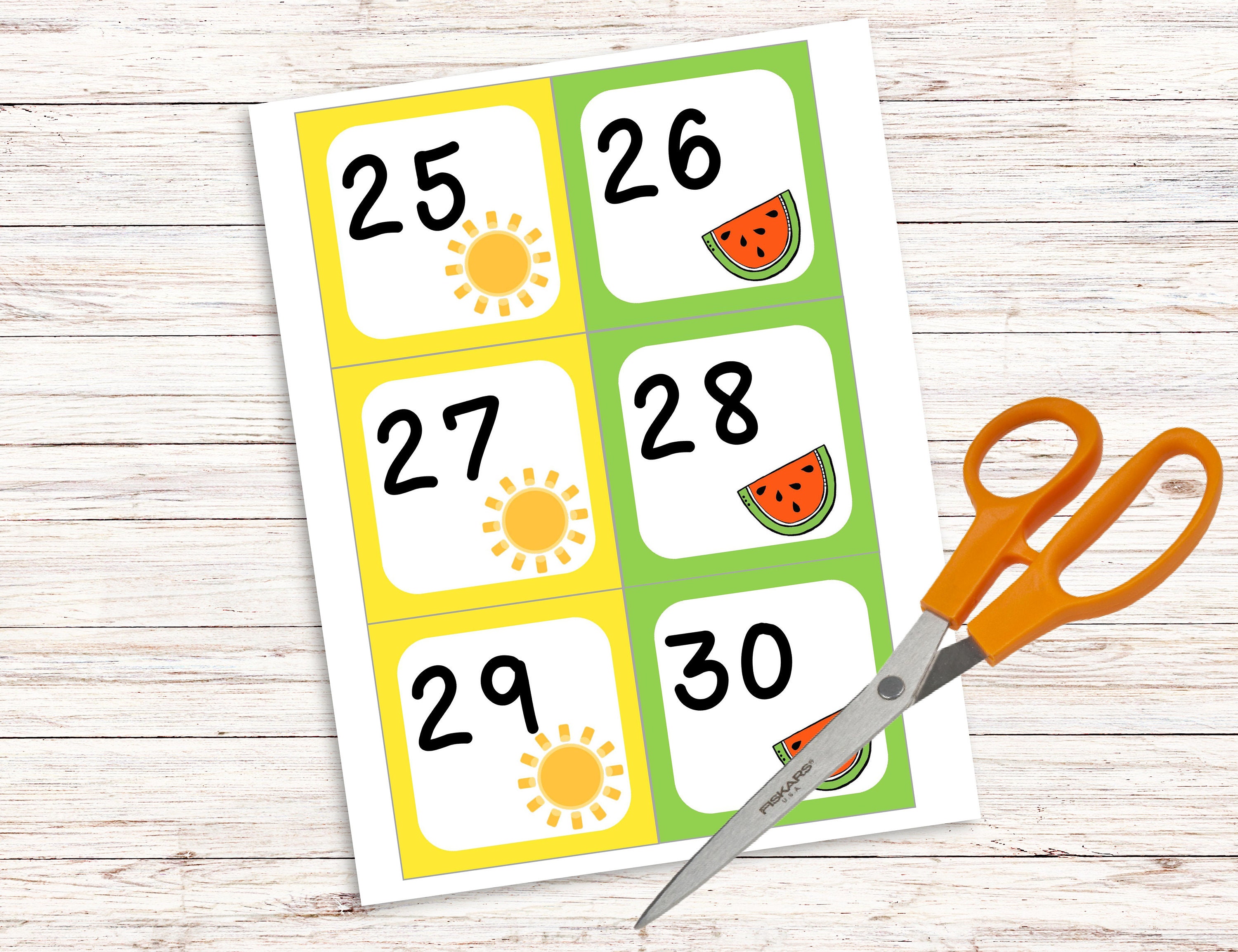 June Calendar Numbers in AB Pattern - Etsy