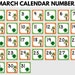 3 Month BUNDLE Calendar Numbers in AB Pattern (february, March, April ...