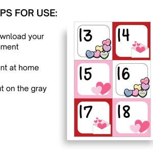 February Calendar Numbers in ABC Pattern - Etsy