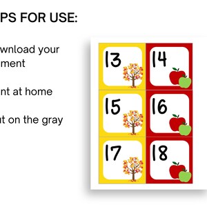 September Calendar Numbers in AB Pattern - Etsy