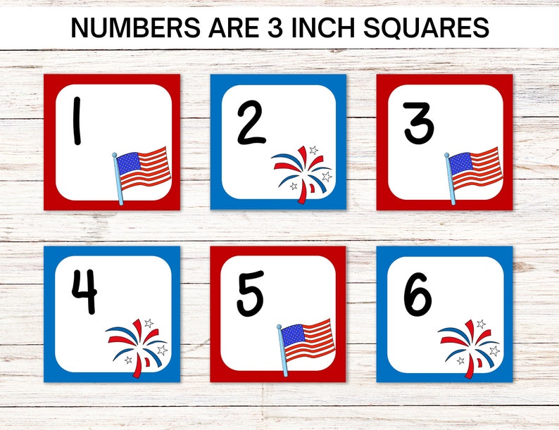 July Calendar Numbers in AB Pattern - Etsy