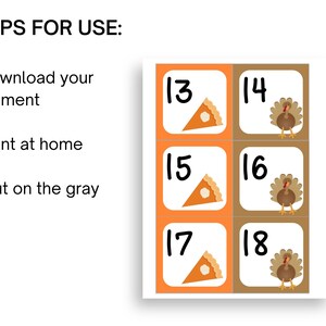 November Calendar Numbers in AB Pattern - Etsy