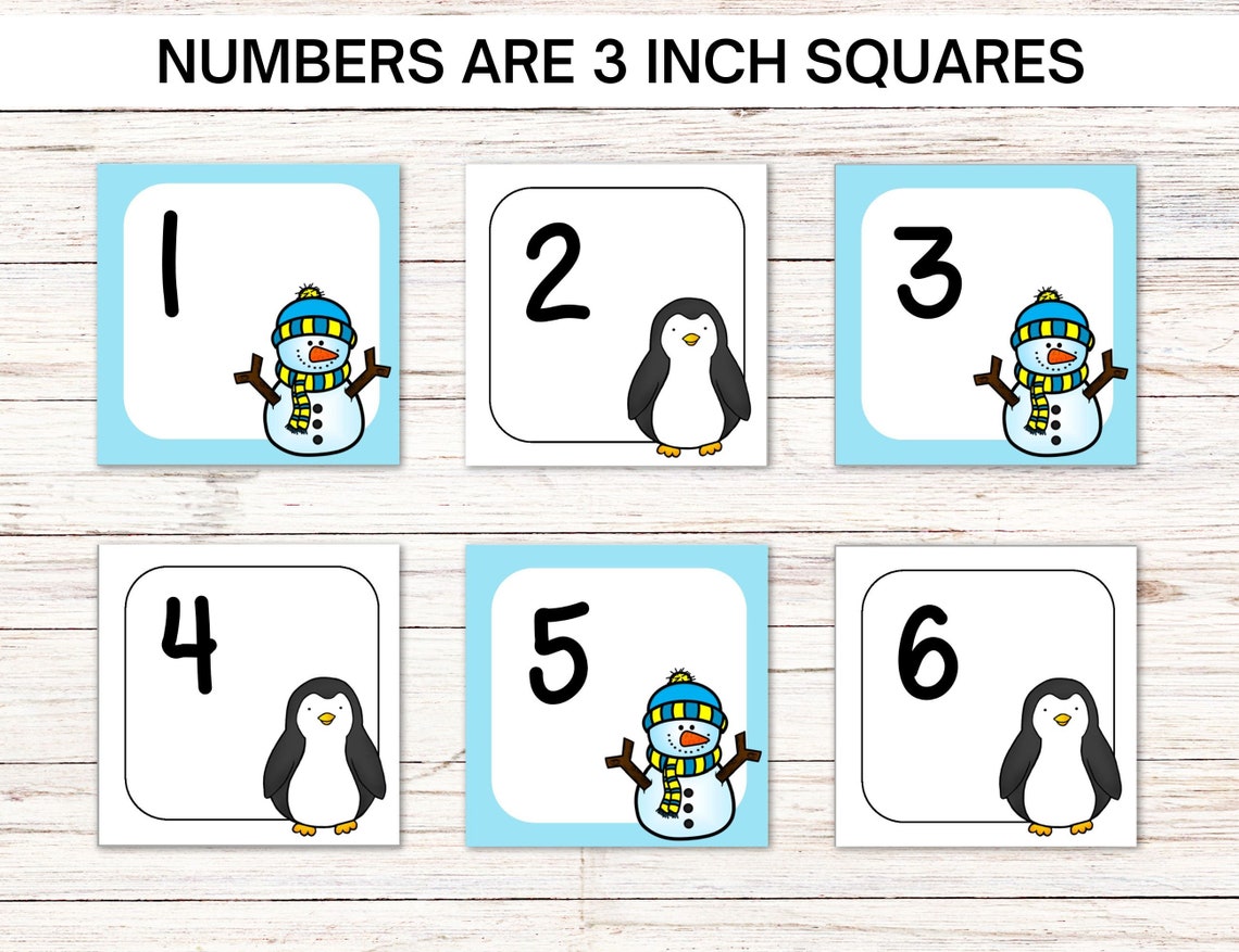 January Calendar Numbers in AB Pattern - Etsy