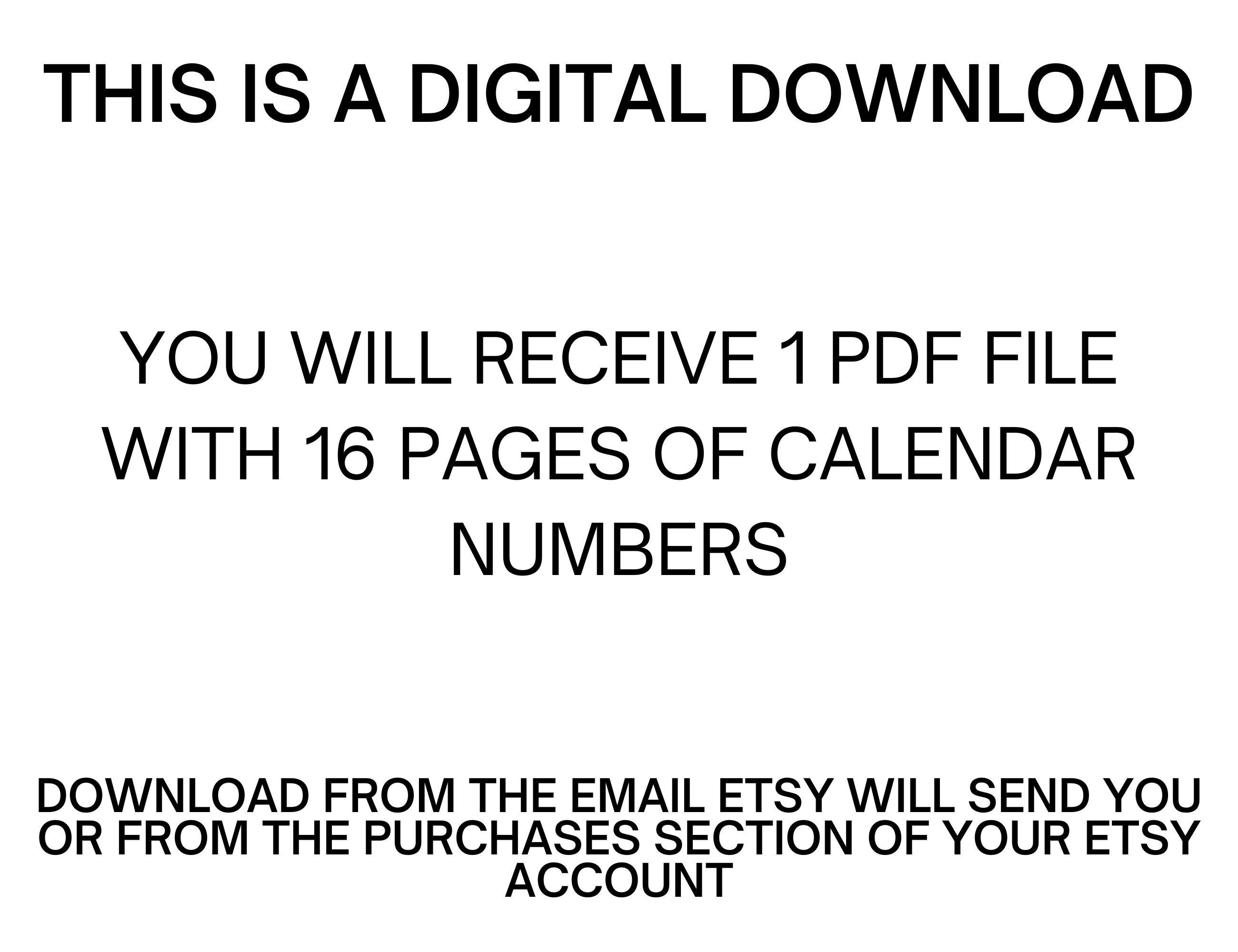 3 Month BUNDLE Calendar Numbers in AB Pattern (february, March, April ...