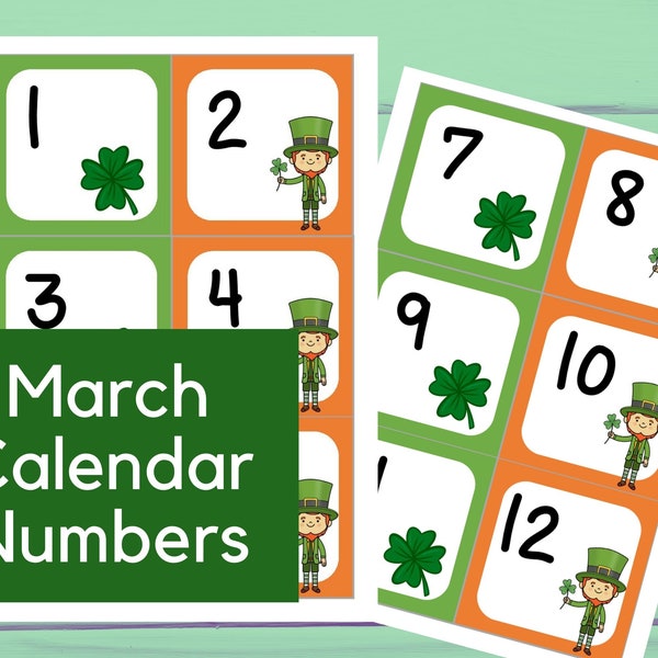 March Kids Calendar - Etsy