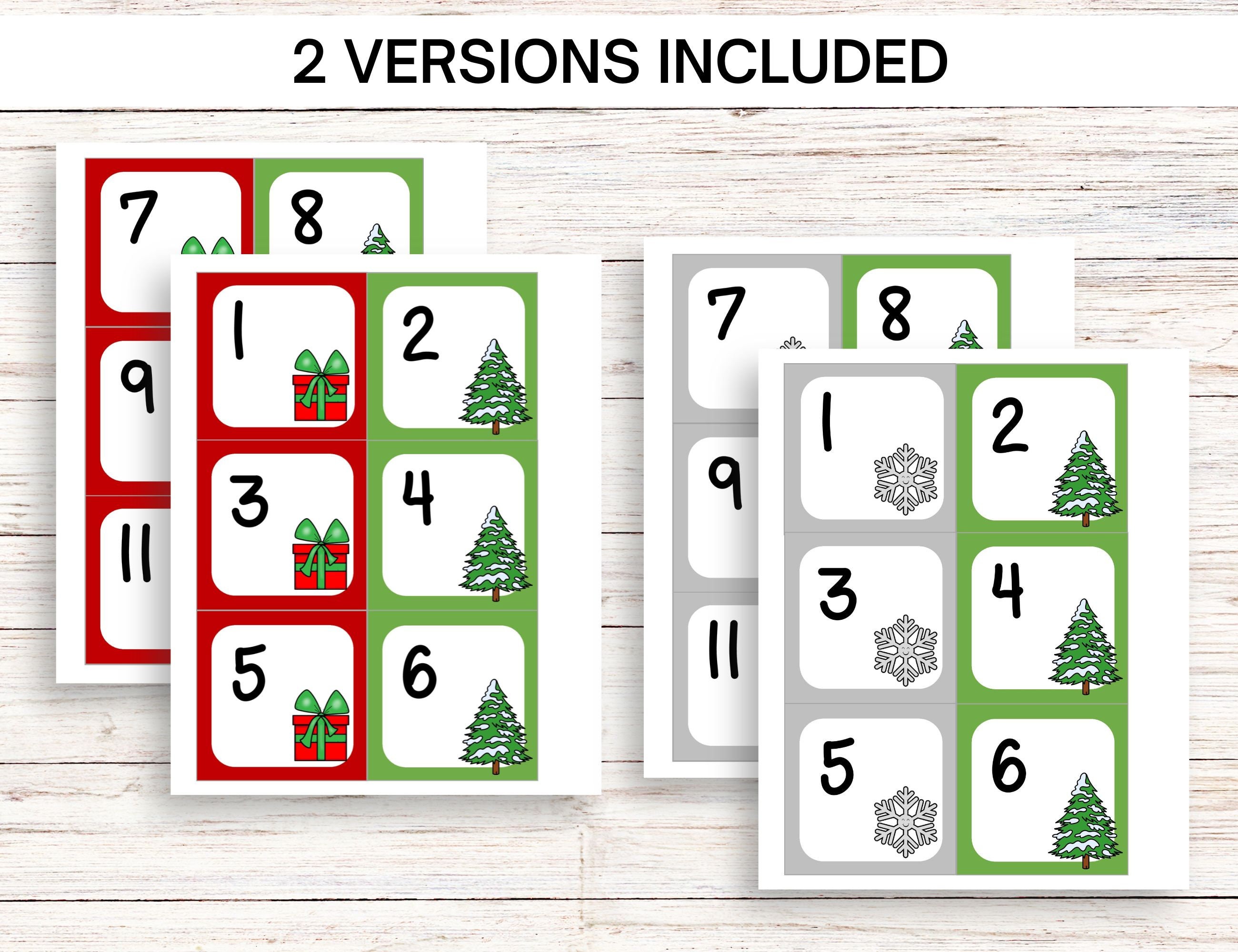 December Calendar Numbers in AB Pattern - Etsy