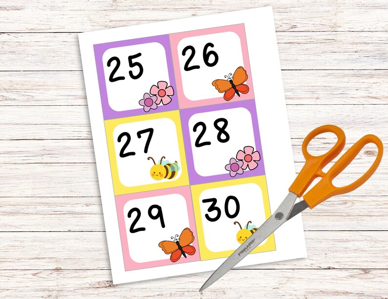 May Calendar Numbers in ABC Pattern - Etsy