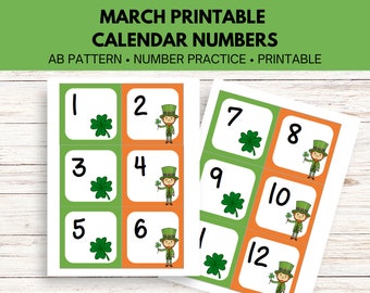 May Calendar Numbers in AB Pattern - Etsy