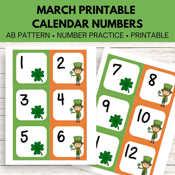 Calendar Numbers - Etsy