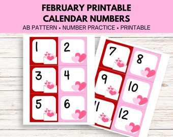 May Calendar Numbers in AB Pattern - Etsy
