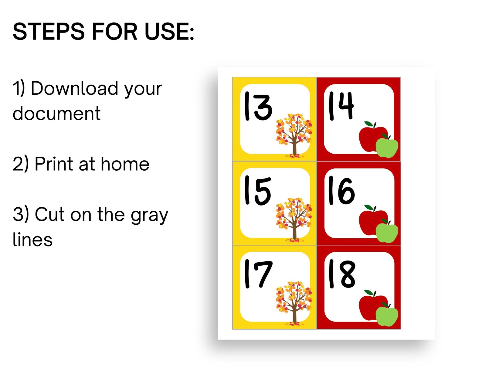 3 Month Printable Calendar Numbers BUNDLE in AB Pattern (august ...