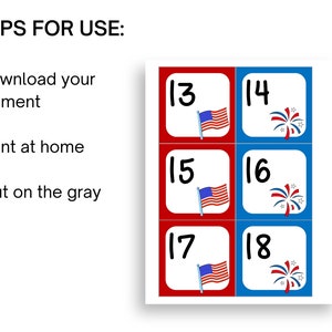 July Calendar Numbers in AB Pattern - Etsy