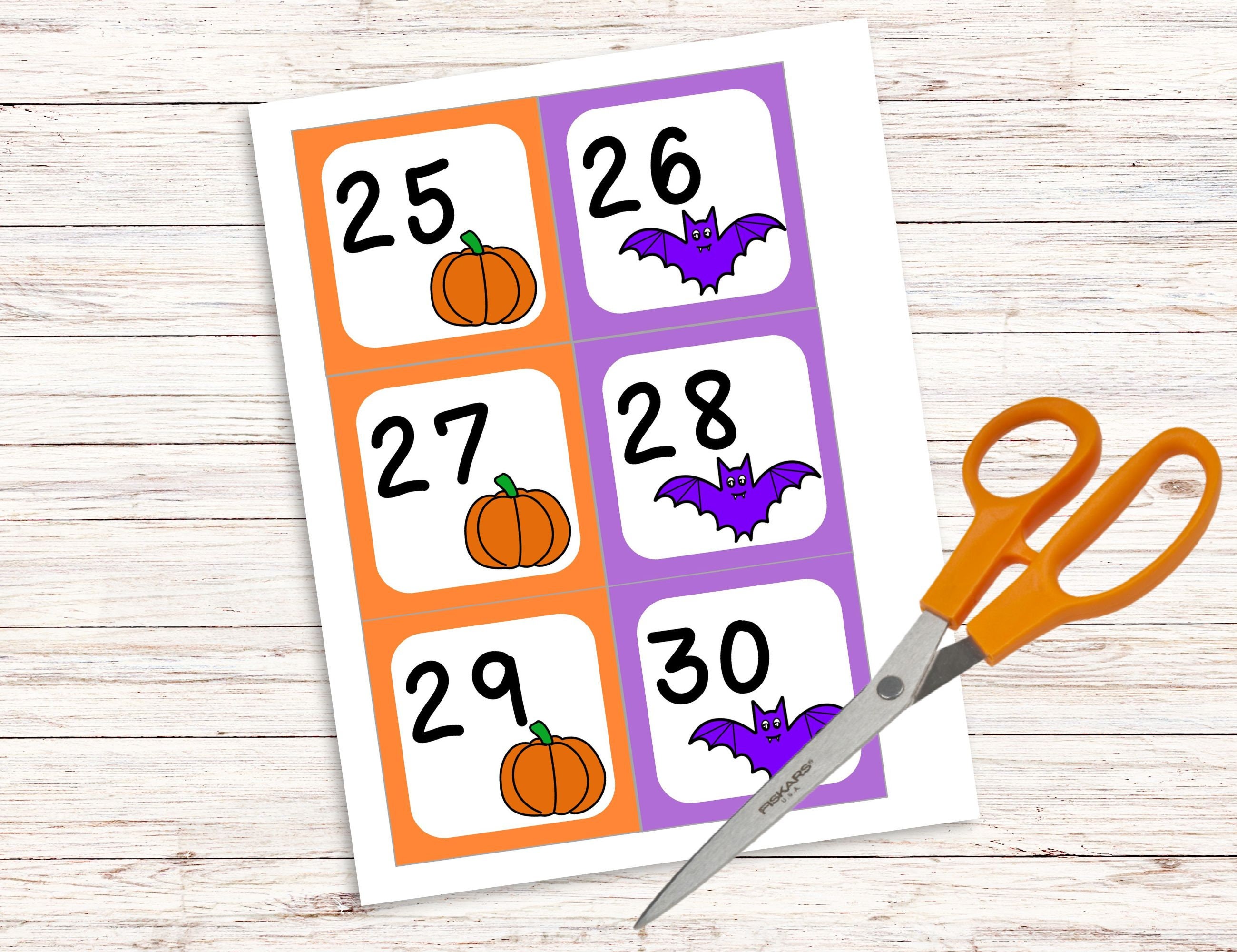 October Calendar Numbers in AB Pattern - Etsy