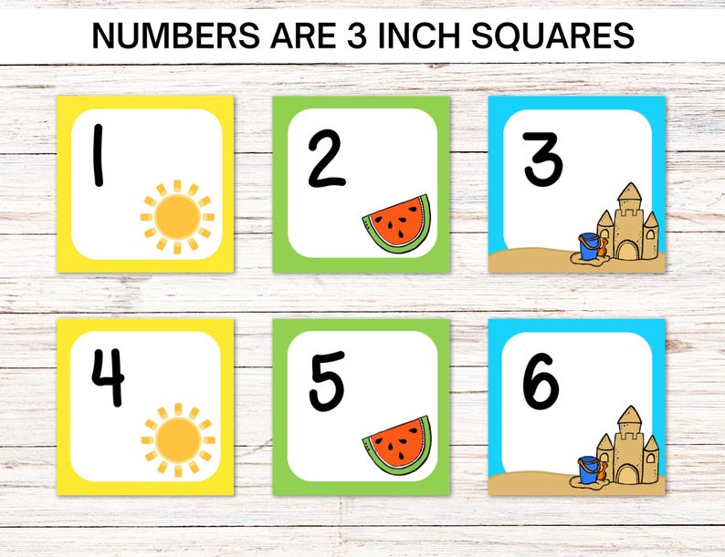 June Calendar Numbers in ABC Pattern - Etsy