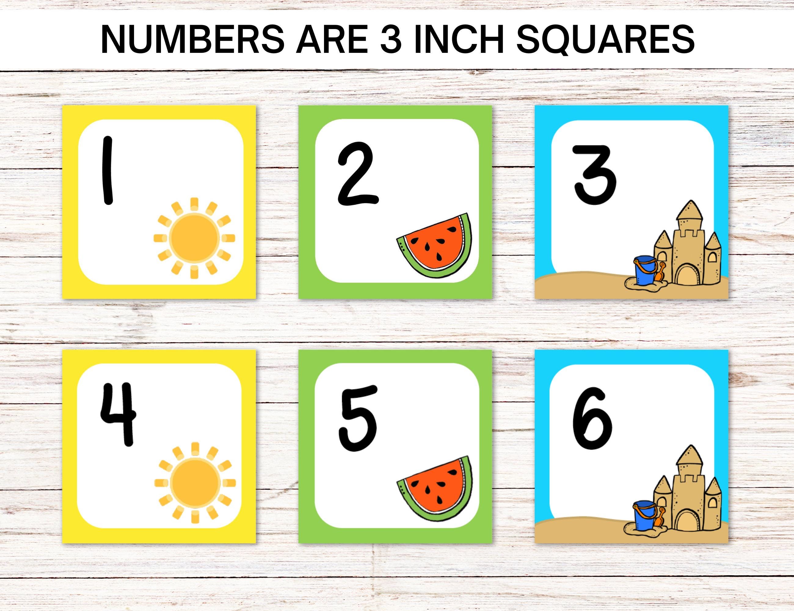 June Calendar Numbers in ABC Pattern - Etsy